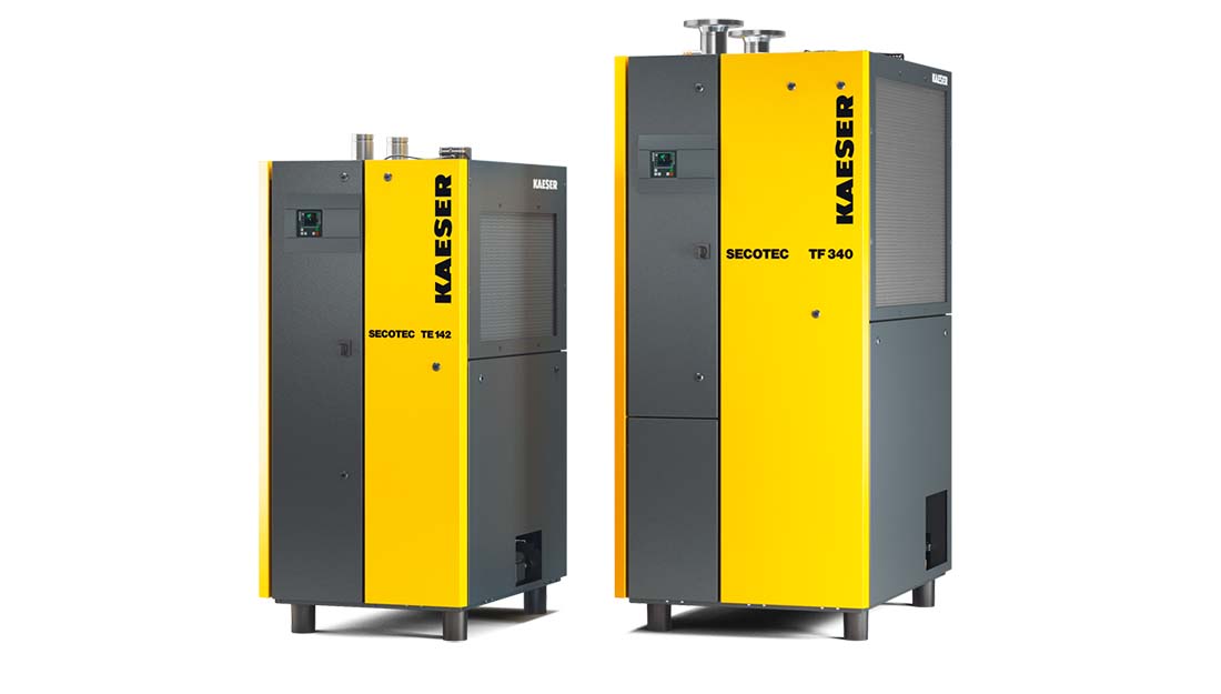 Energy-saving SECOTEC refrigeration dryers from 10.5 to 34 m³/min ...